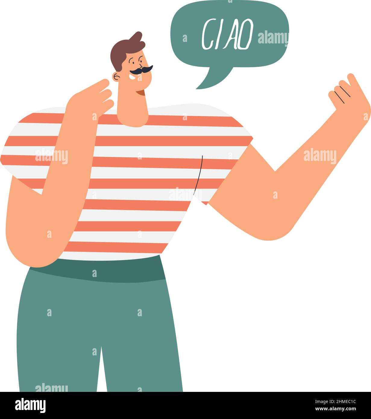 italian man speaking ciao character Stock Vector Image & Art - Alamy