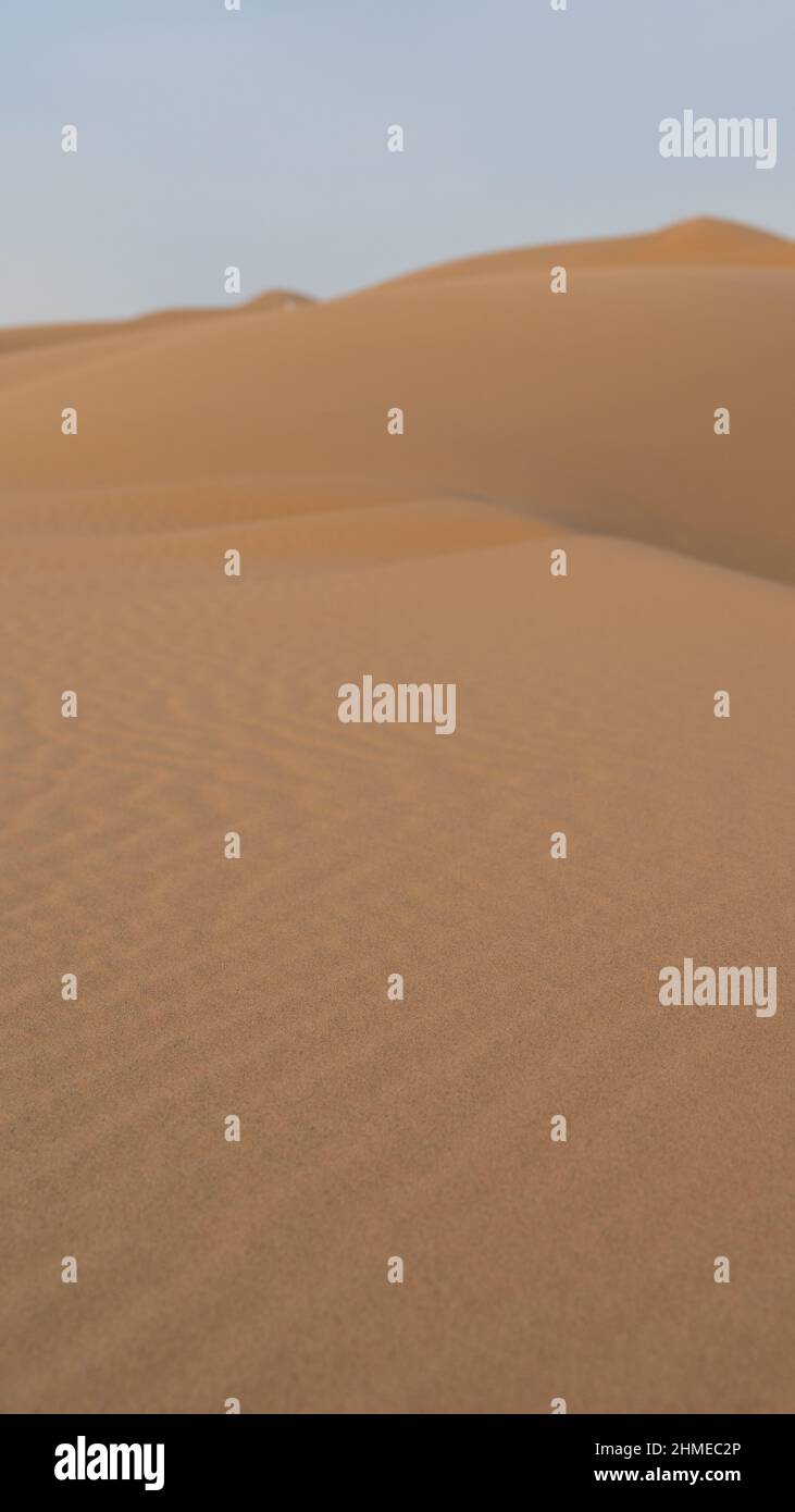 the landscape of the dukhan Sand dune in qatar. Selective focus Stock ...