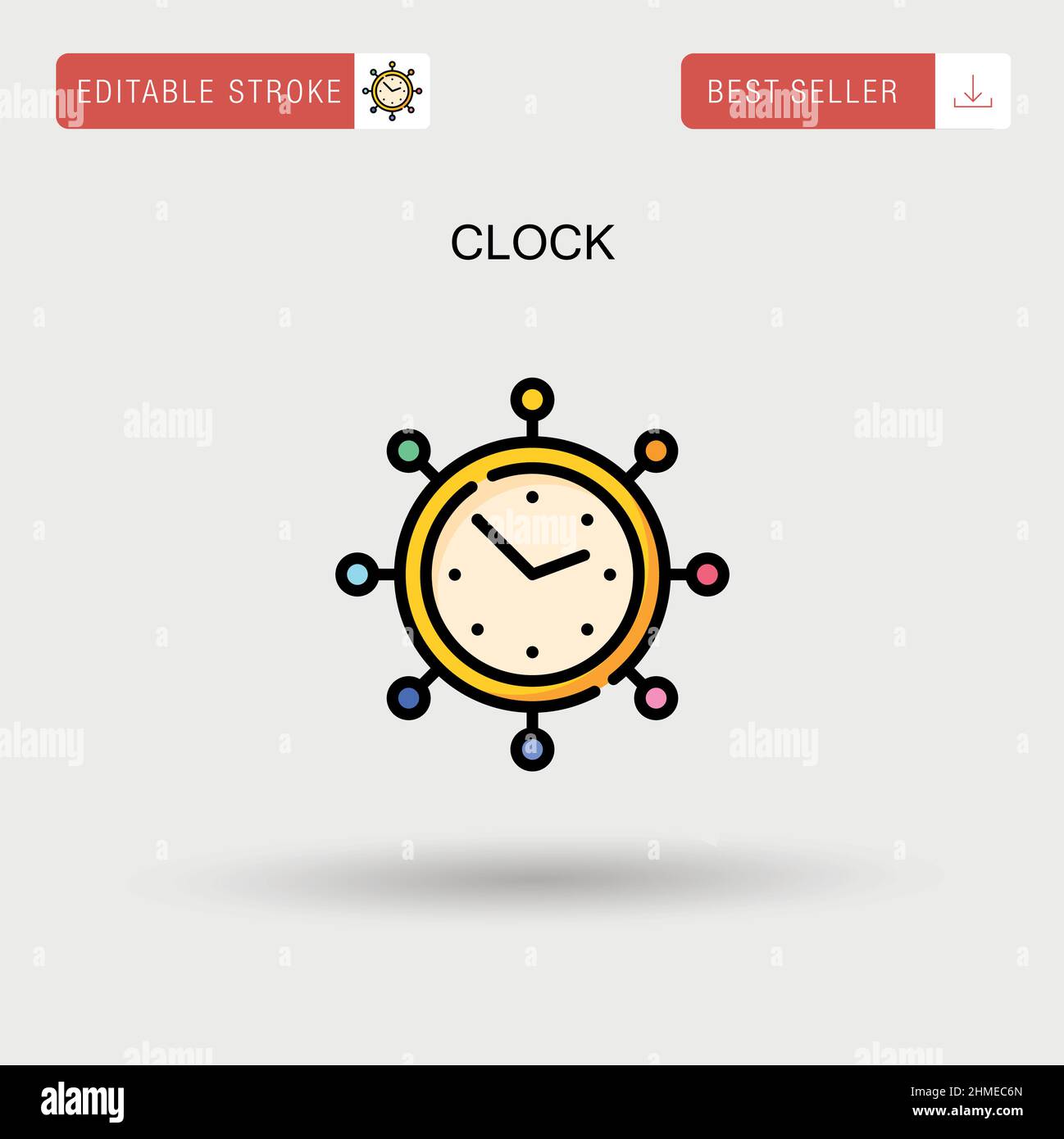 Clock Simple vector icon Stock Vector Image & Art - Alamy
