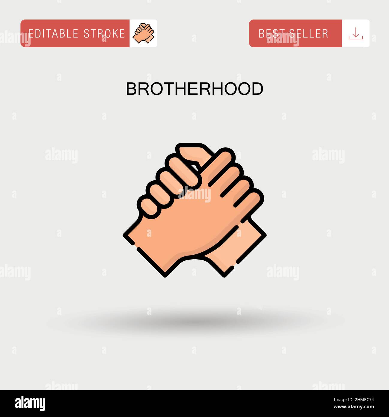 Friendship hands icon simple hi-res stock photography and images - Alamy