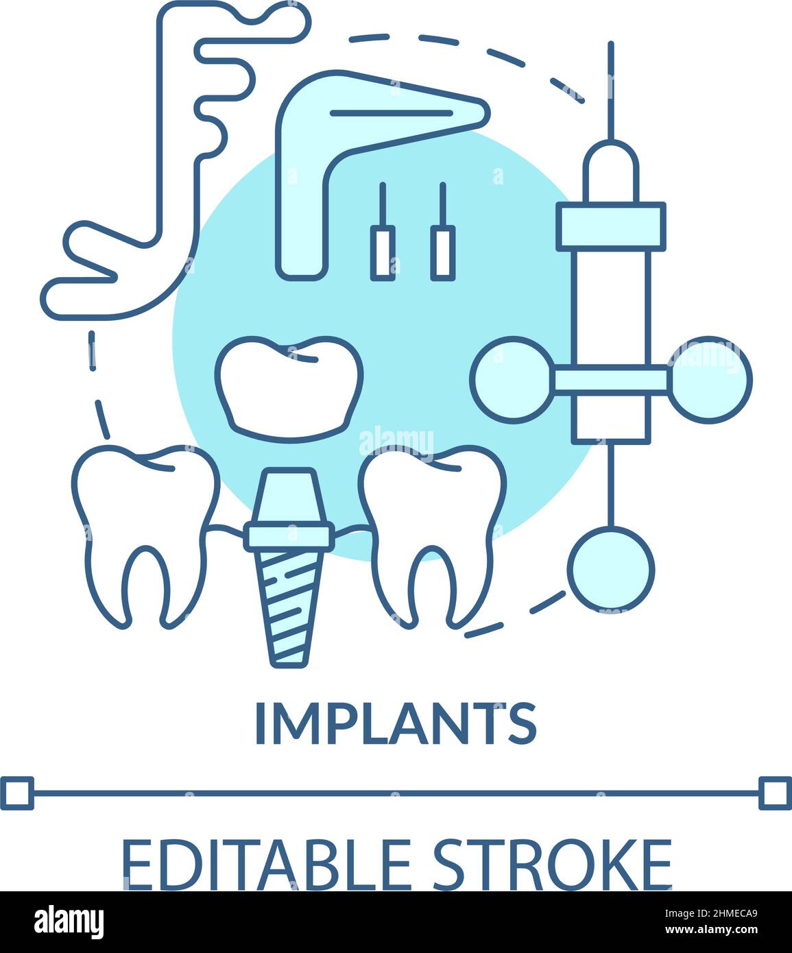 Dental implants titanium Stock Vector Images - Alamy