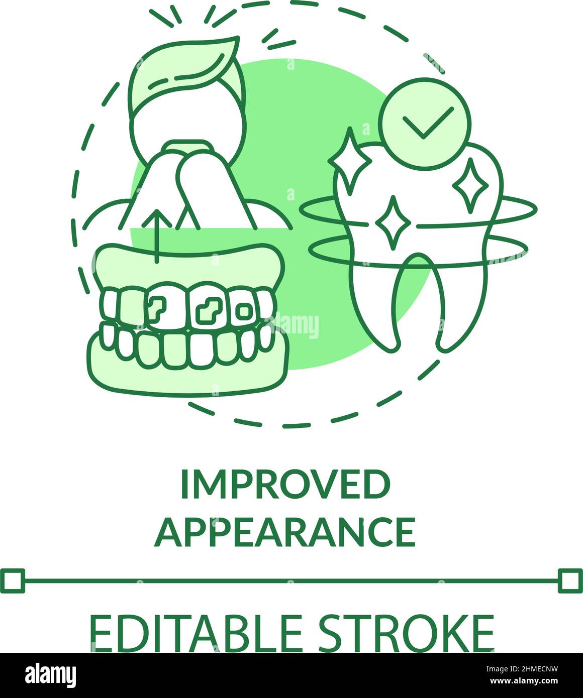 Improved appearance green concept icon Stock Vector Image & Art - Alamy