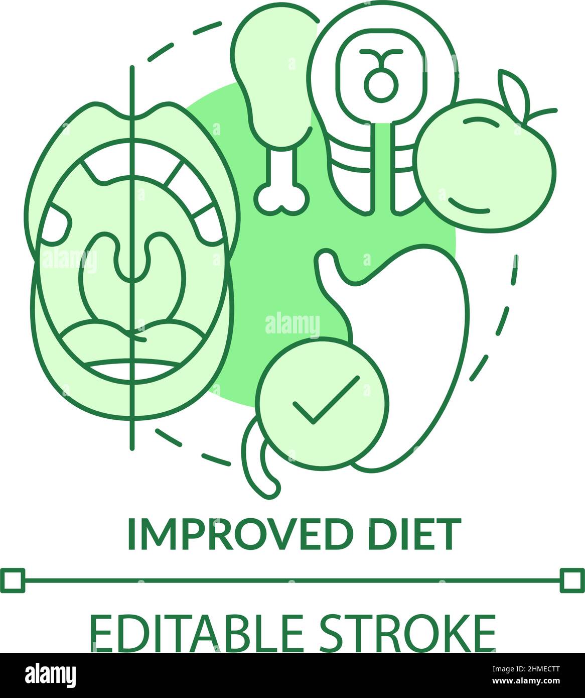 Improved diet green concept icon Stock Vector Image & Art - Alamy