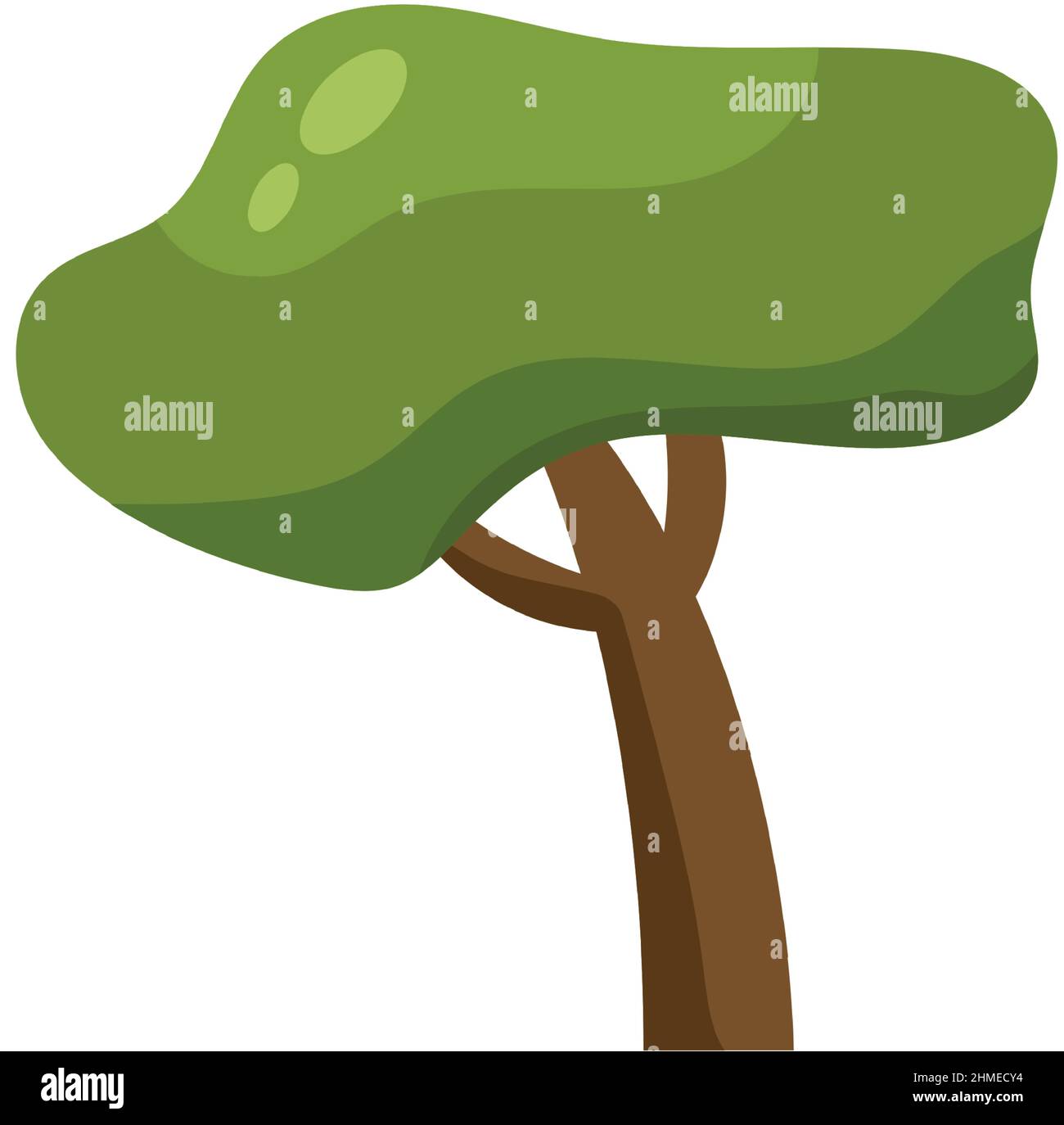 Abstract green tree on white background - Vector illustration Stock ...