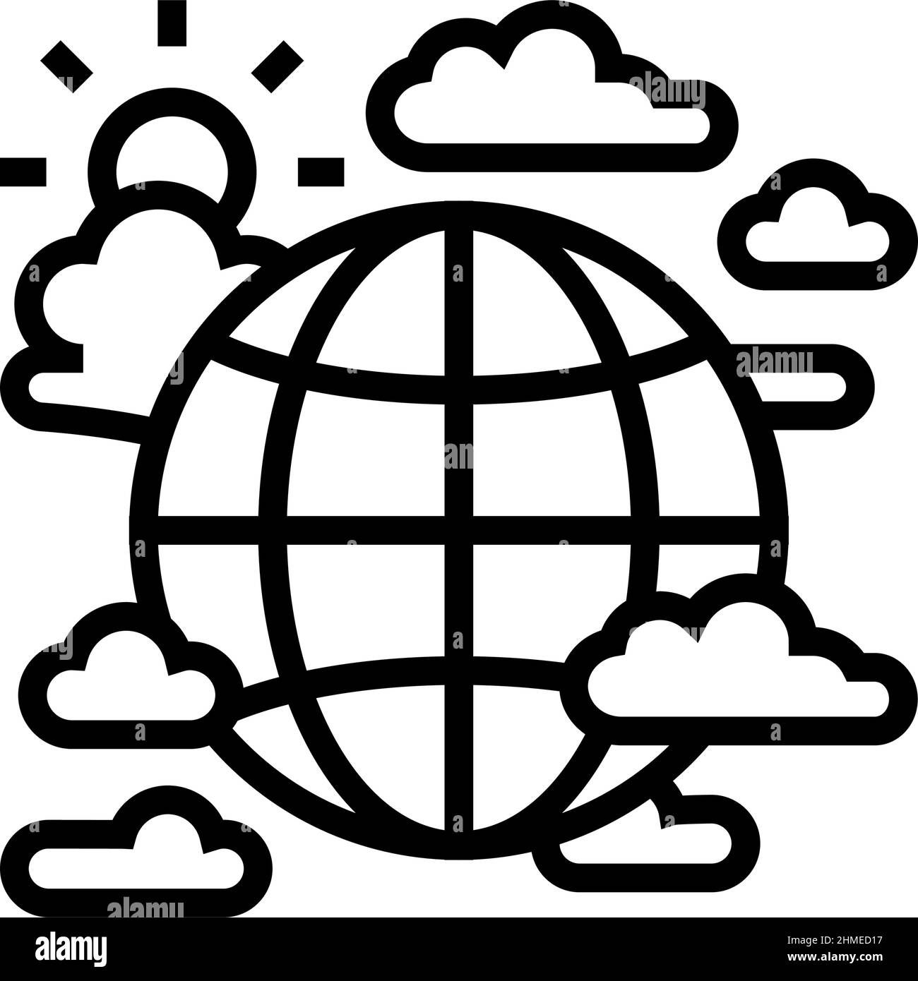 global climate line icon vector illustration Stock Vector Image & Art ...