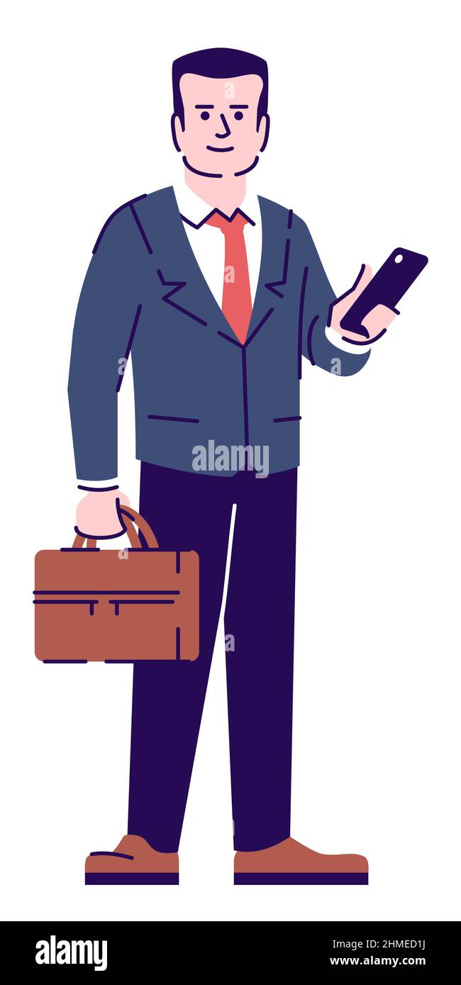 Legal practitioner semi flat RGB color vector illustration Stock Vector ...