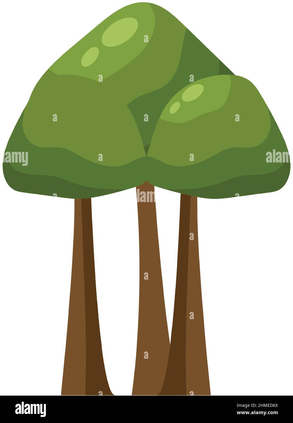 Abstract green tree on white background - Vector illustration Stock ...