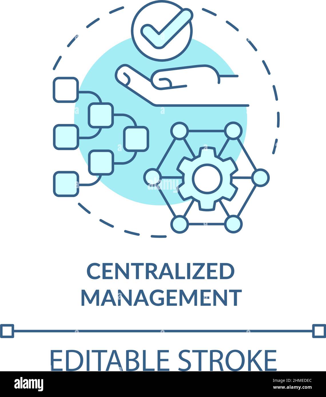 Centralized management turquoise concept icon Stock Vector Image & Art - Alamy