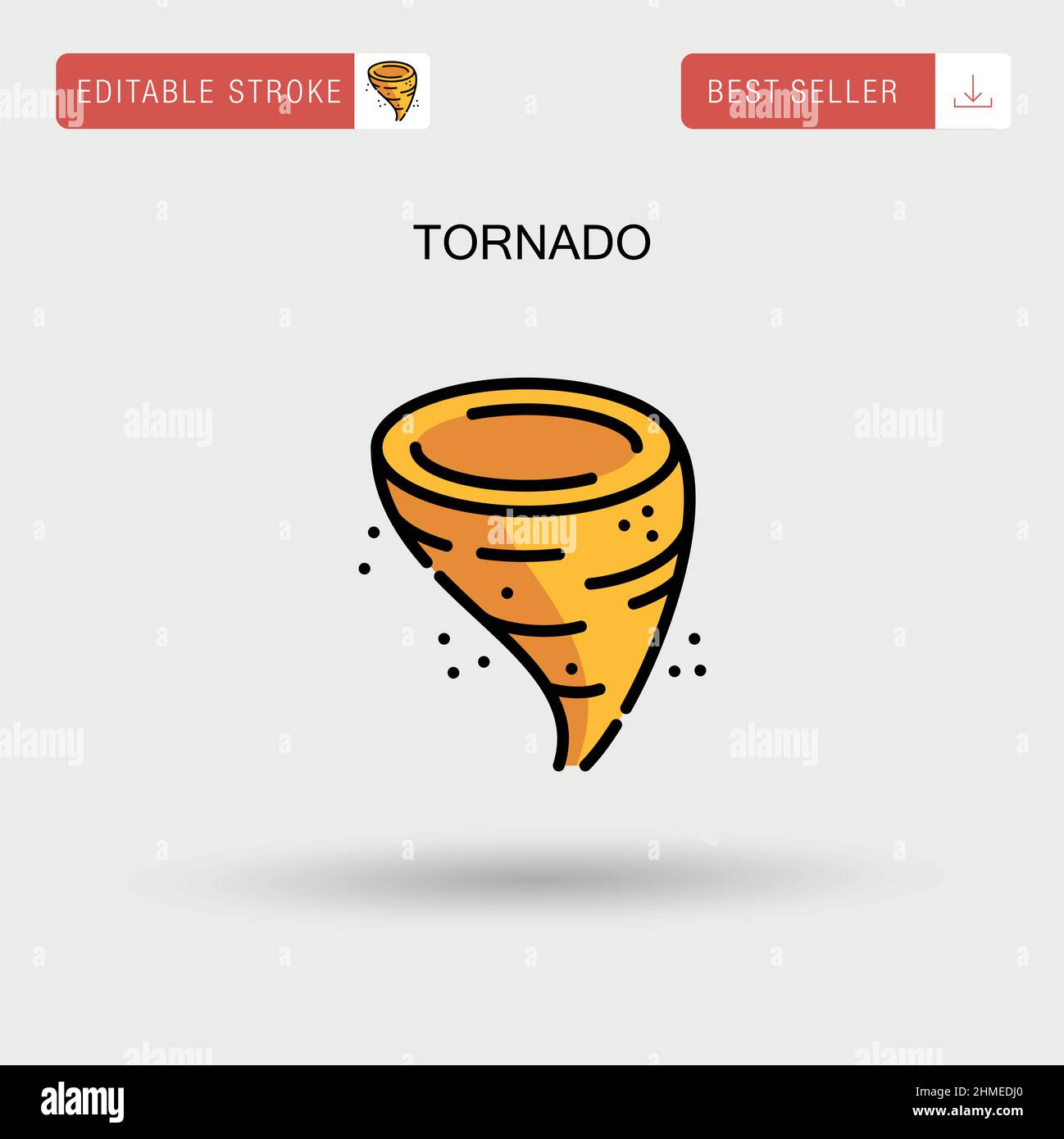 Tornado Simple vector icon Stock Vector Image & Art - Alamy