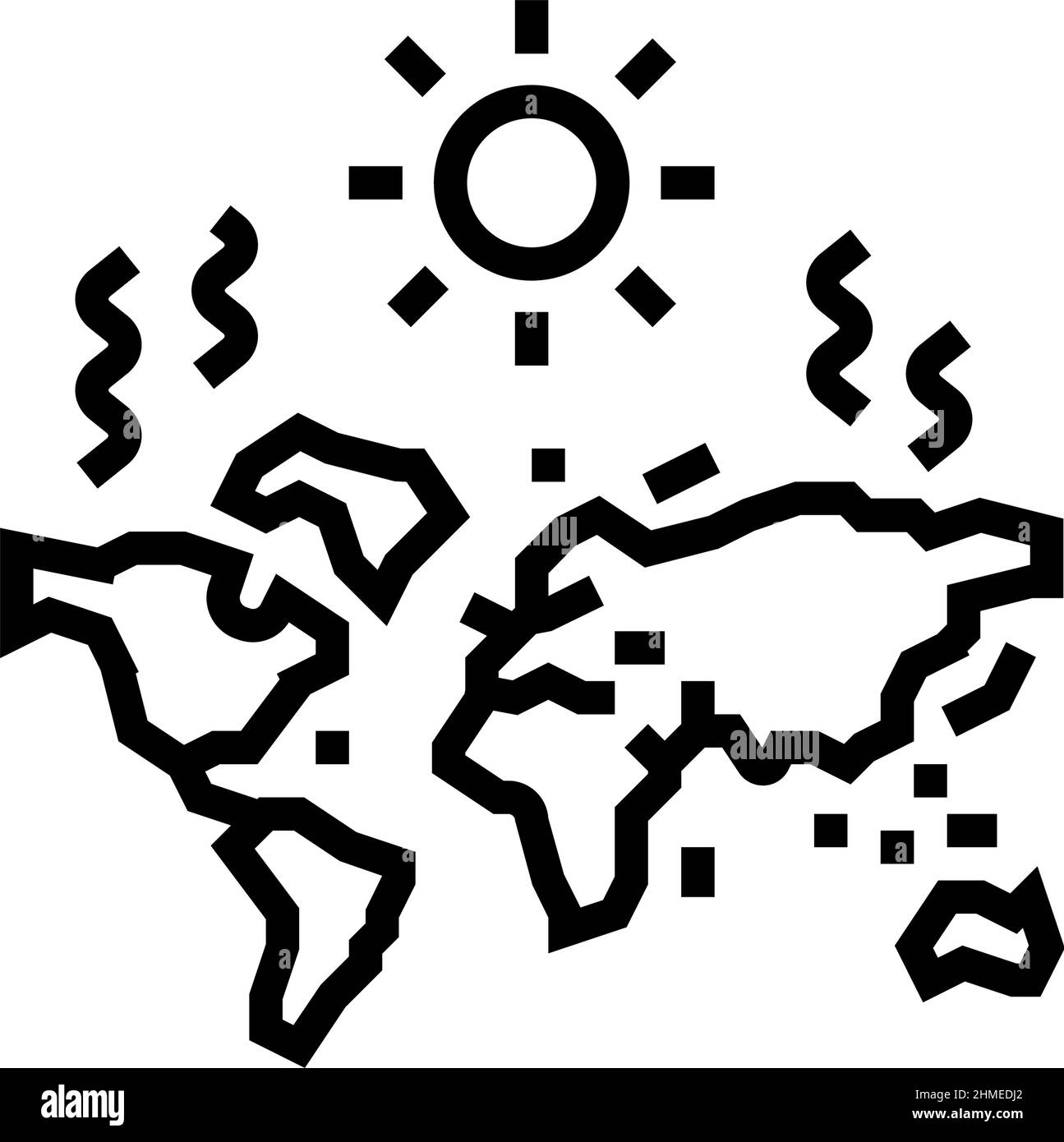 drought map line icon vector illustration Stock Vector Image & Art - Alamy