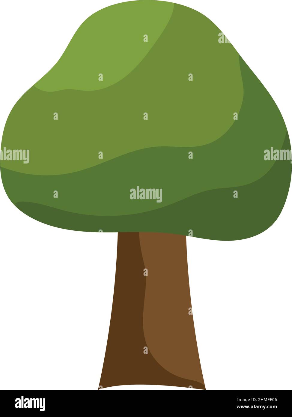 Abstract green tree on white background - Vector illustration Stock ...