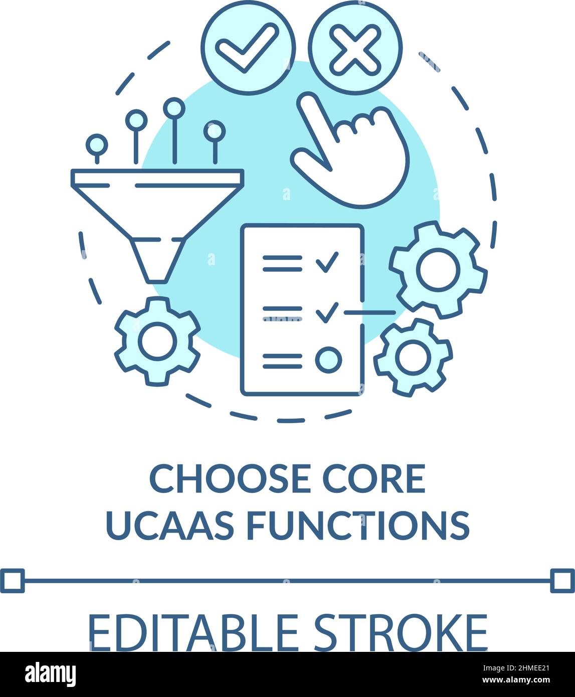 Choose core UCaaS functions turquoise concept icon Stock Vector Image ... Choose core UCaaS functions turquoise concept icon Stock Vector Image ...
