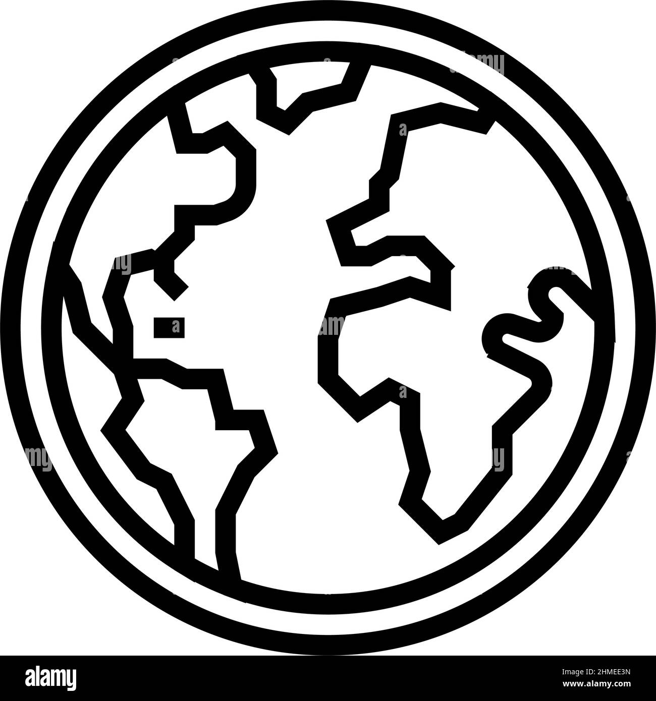 world planet line icon vector illustration Stock Vector Image & Art - Alamy
