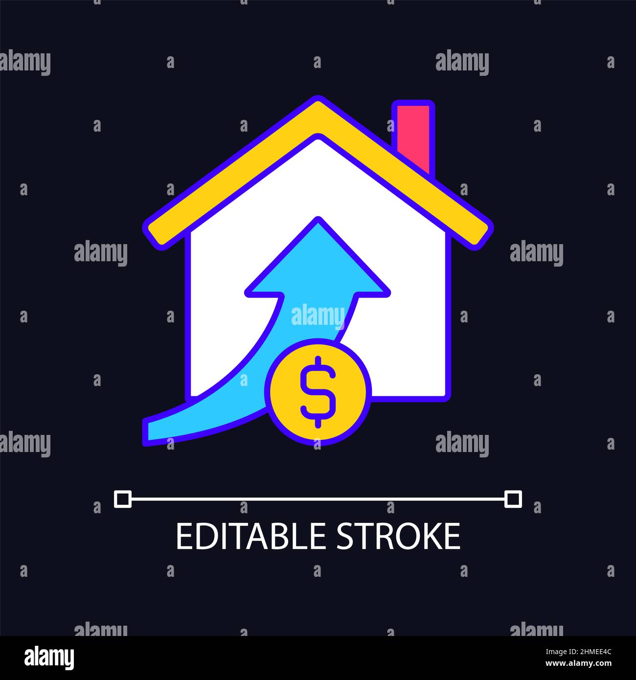 Black line rising cost housing hi-res stock photography and images - Alamy