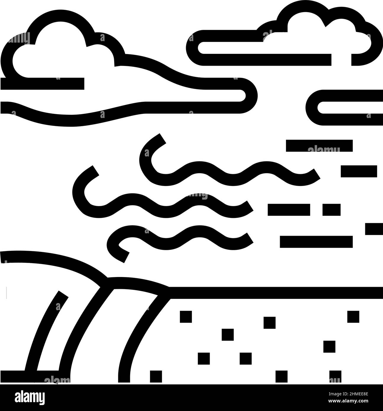 erosion climate line icon vector illustration Stock Vector Image & Art ...