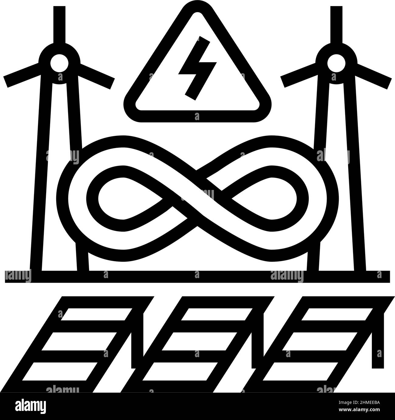 renewable energy line icon vector illustration Stock Vector Image & Art ...