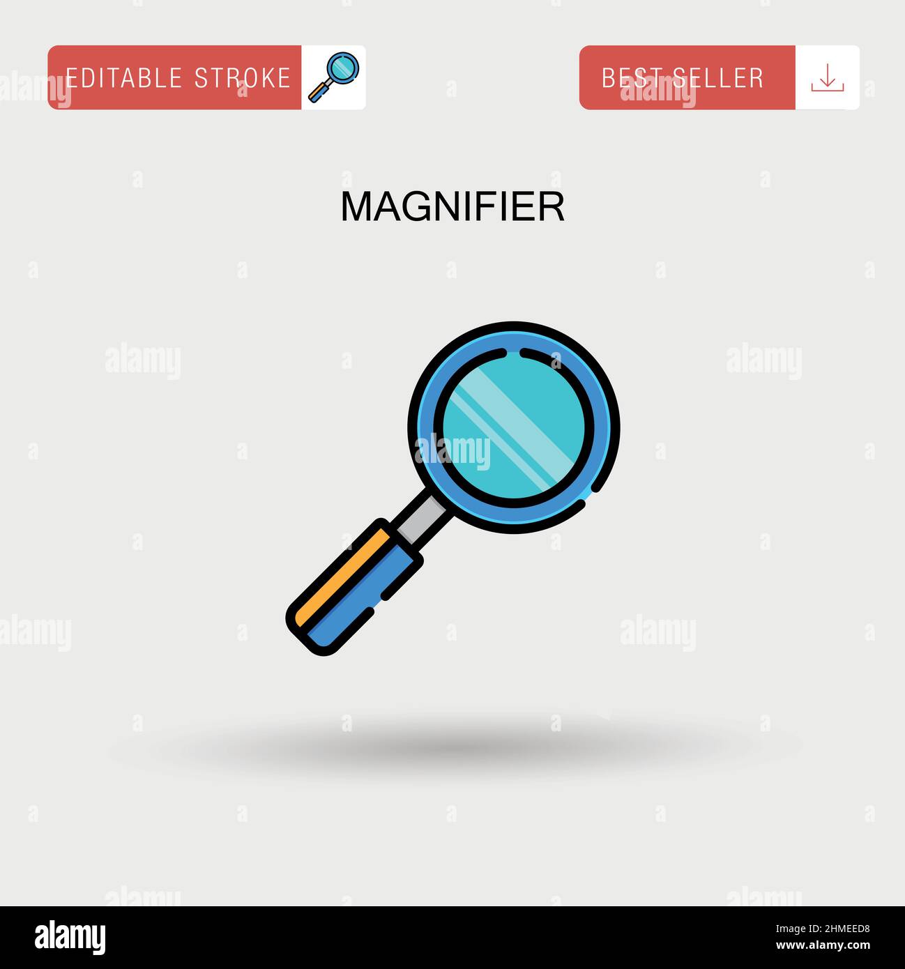 Magnifier Simple vector icon Stock Vector Image & Art - Alamy