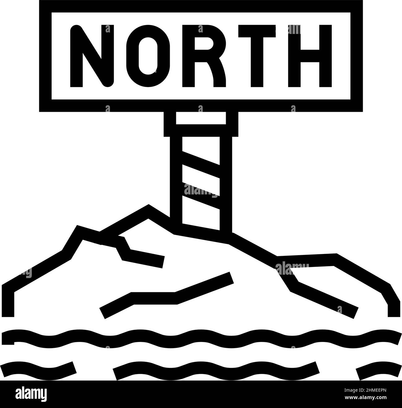 north pole line icon vector illustration Stock Vector Image & Art - Alamy