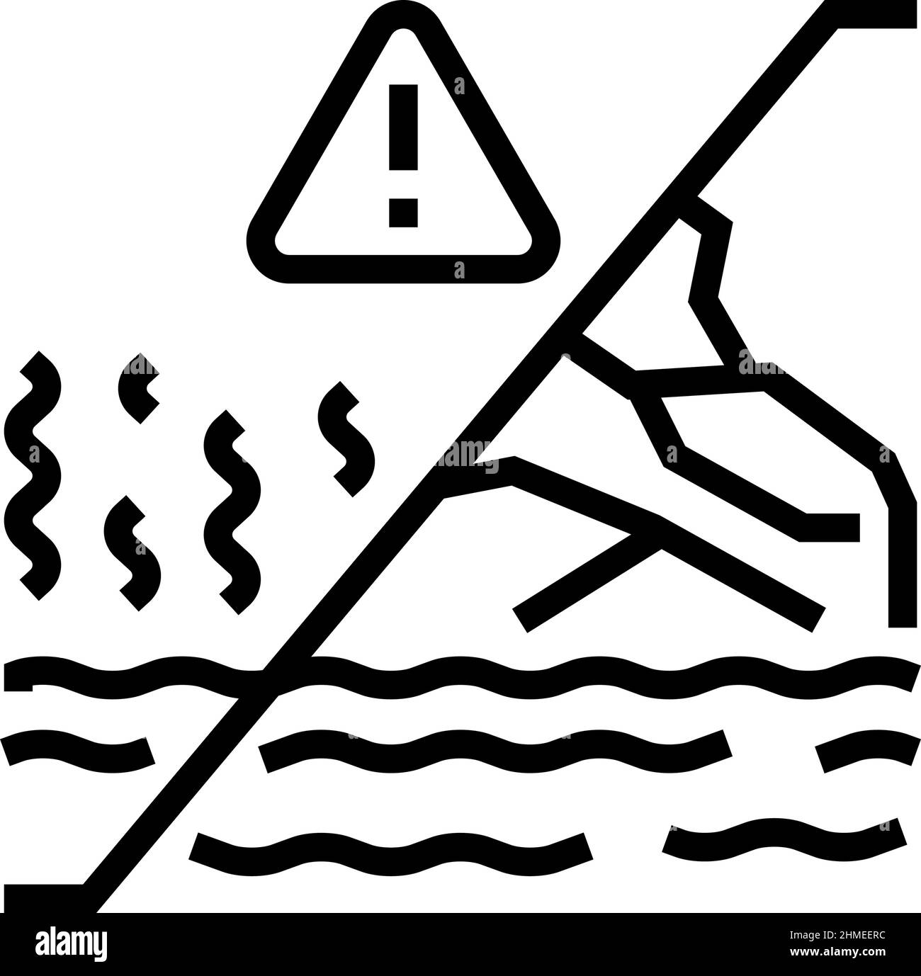 glacier melt line icon vector illustration Stock Vector Image & Art - Alamy