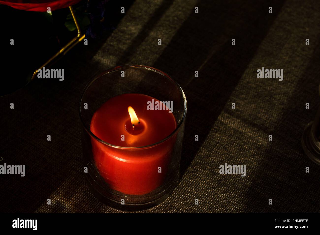 Candle container flame hi-res stock photography and images - Alamy