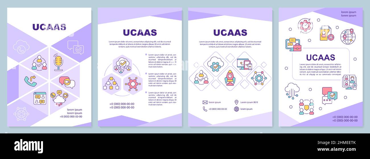 UCaaS purple brochure template Stock Vector Image & Art - Alamy