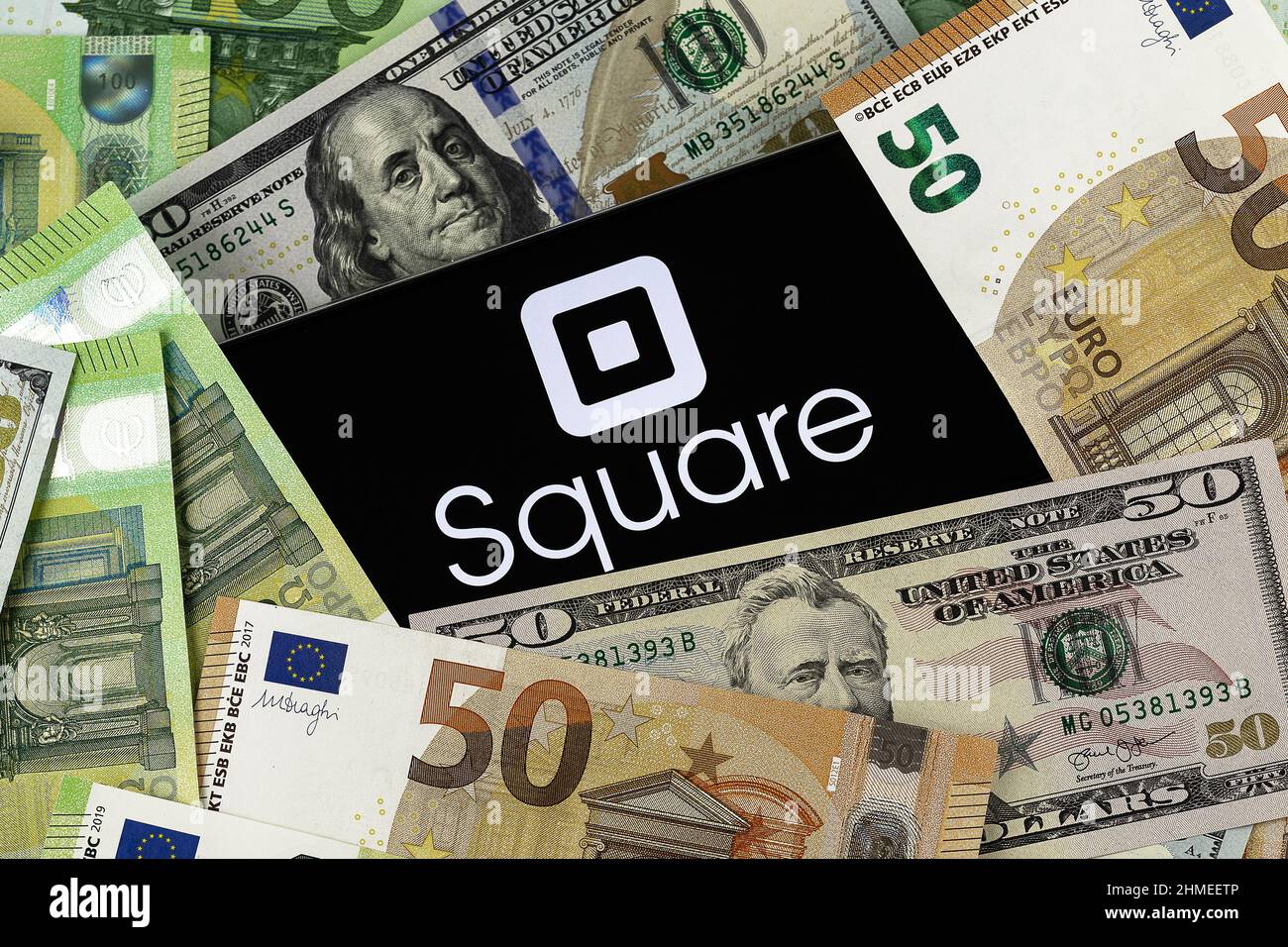 Square editorial. Illustrative photo for news about Square - an ...