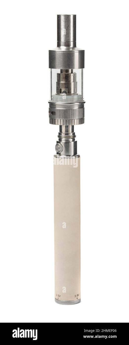 Modern electronic cigarette vaporizer. Isolated on a white background ...
