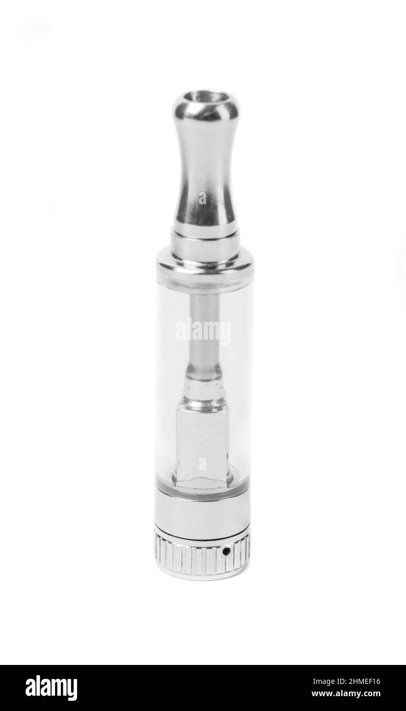 Modern electronic cigarette vaporizer. Isolated on a white background ...