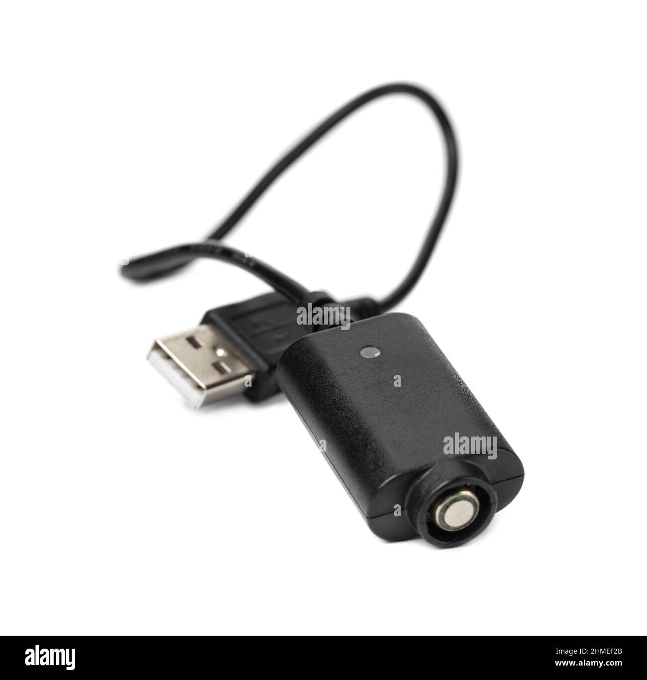 Usb charger for electronic cigarettes. Isolated on a white background ...
