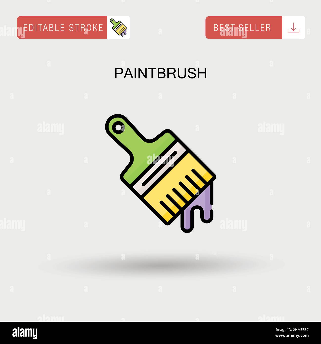 Paintbrush Simple vector icon Stock Vector Image & Art - Alamy
