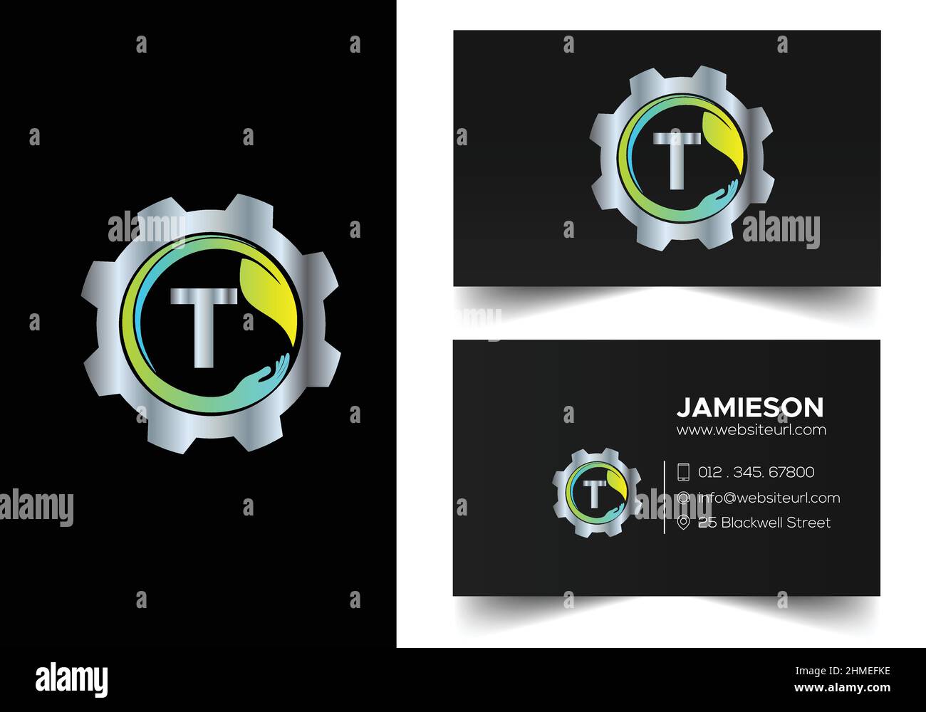 Gear logo letter t hi-res stock photography and images - Alamy