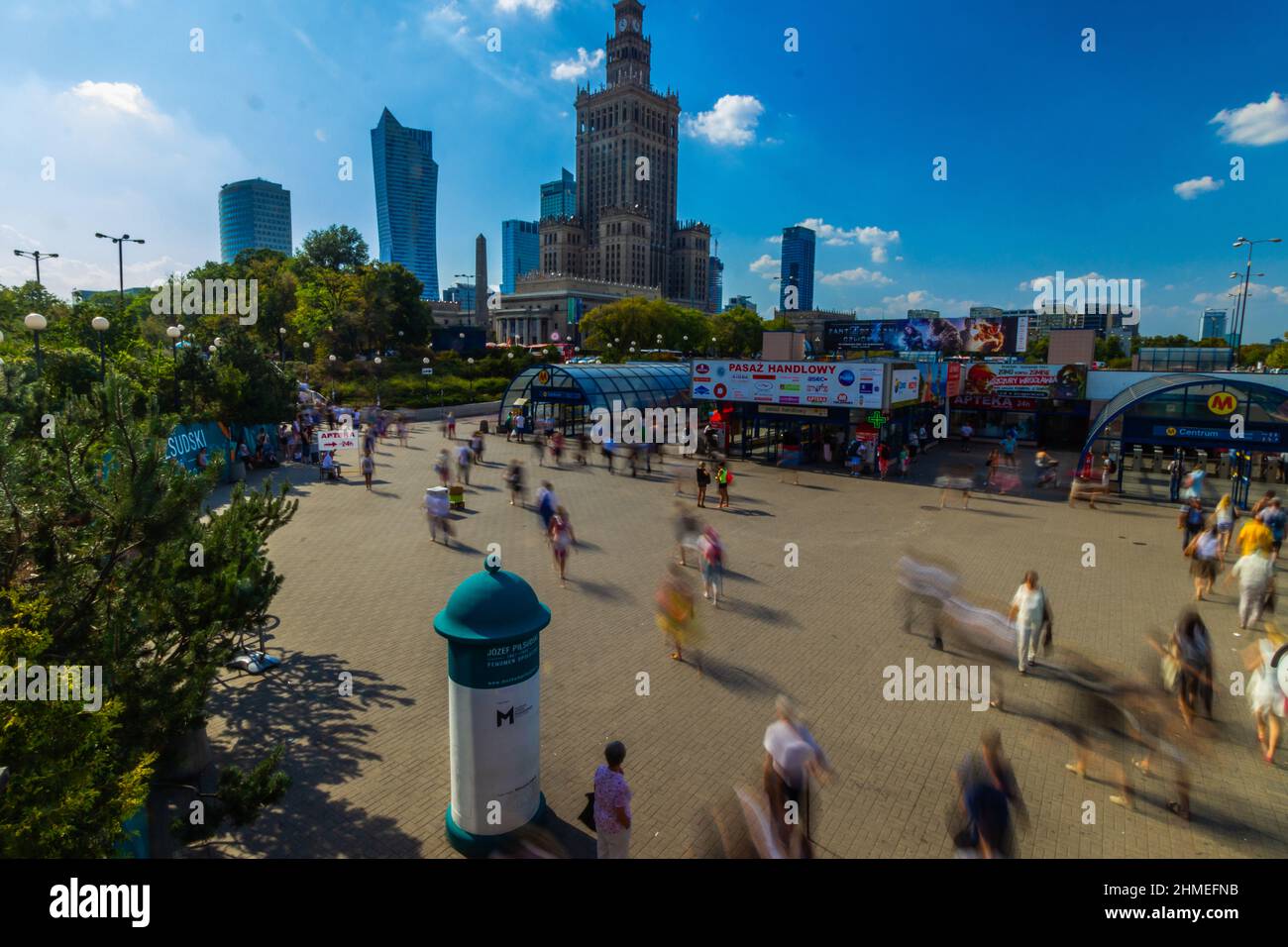 Photo of a public place in Warsaw, Poland Stock Photo - Alamy