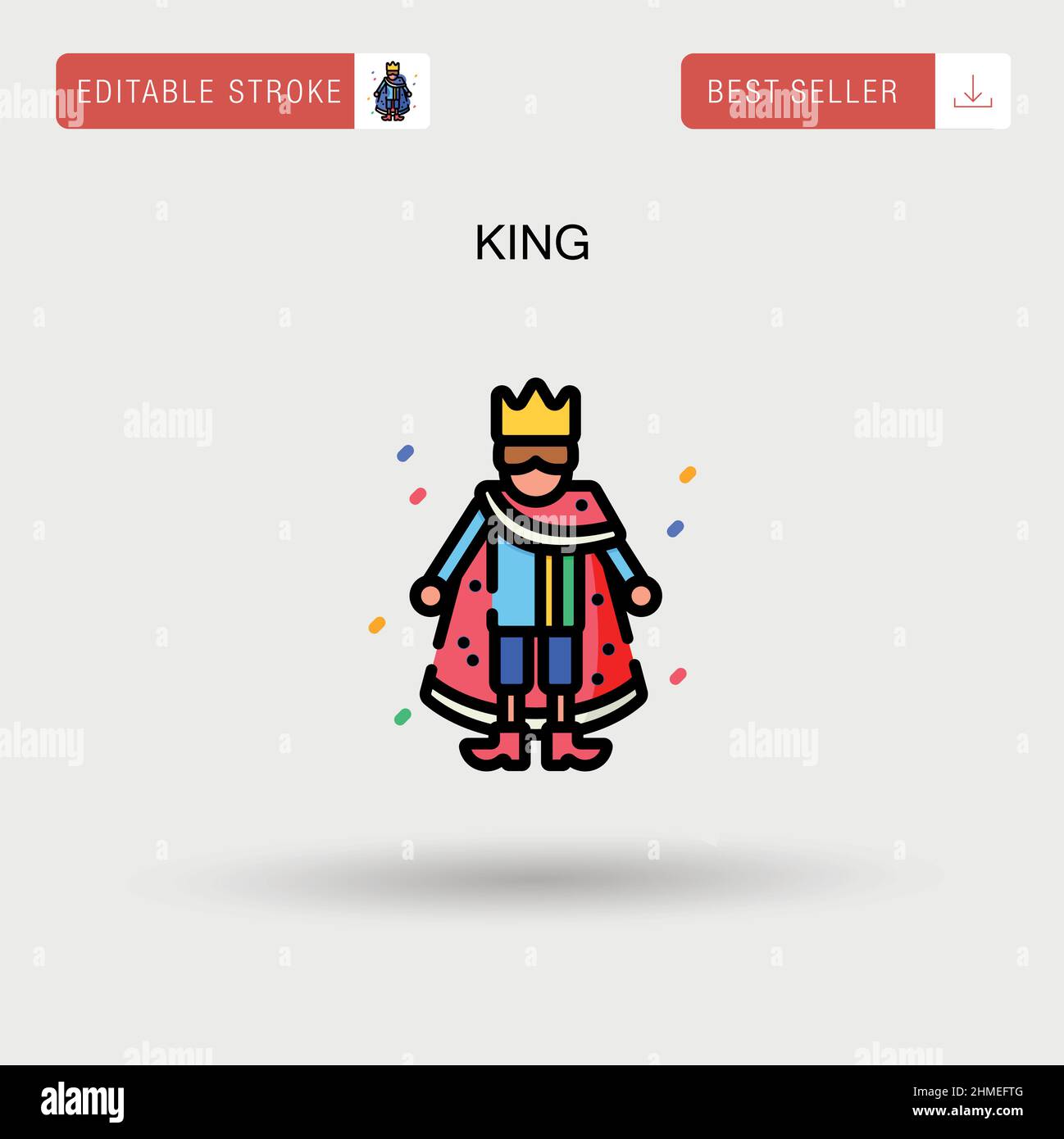 King Simple vector icon Stock Vector Image & Art - Alamy