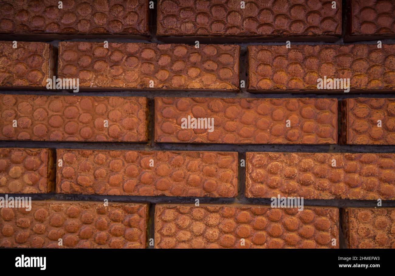 Red brick wall texture with dark grout Stock Photo - Alamy
