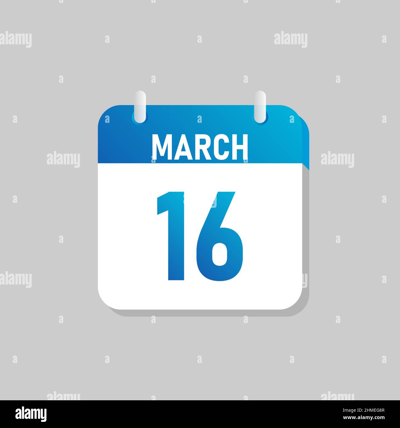 White daily calendar Icon March in a Flat Design style. Easy to edit ...