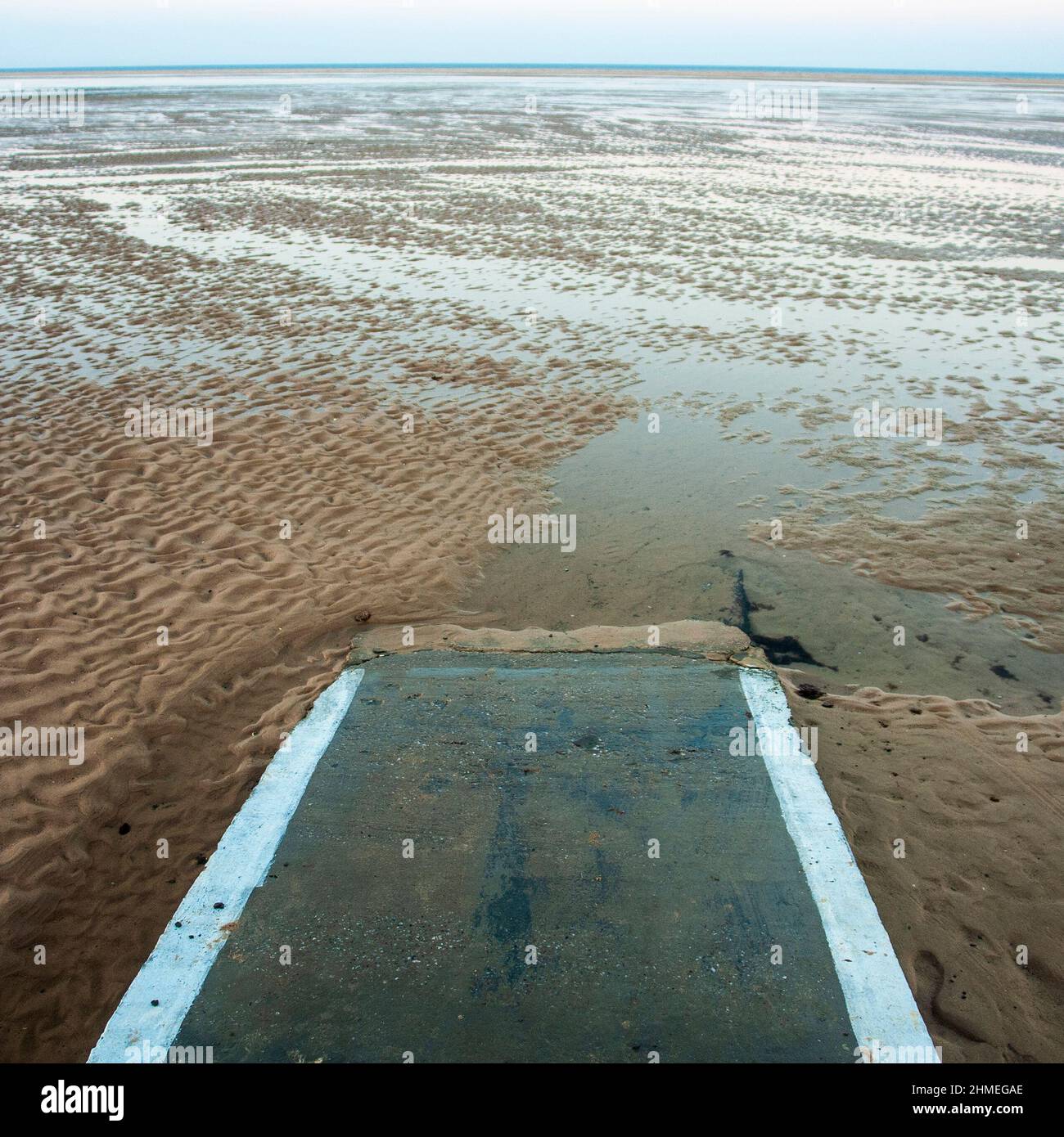 Concrete road to the sea Stock Photo - Alamy