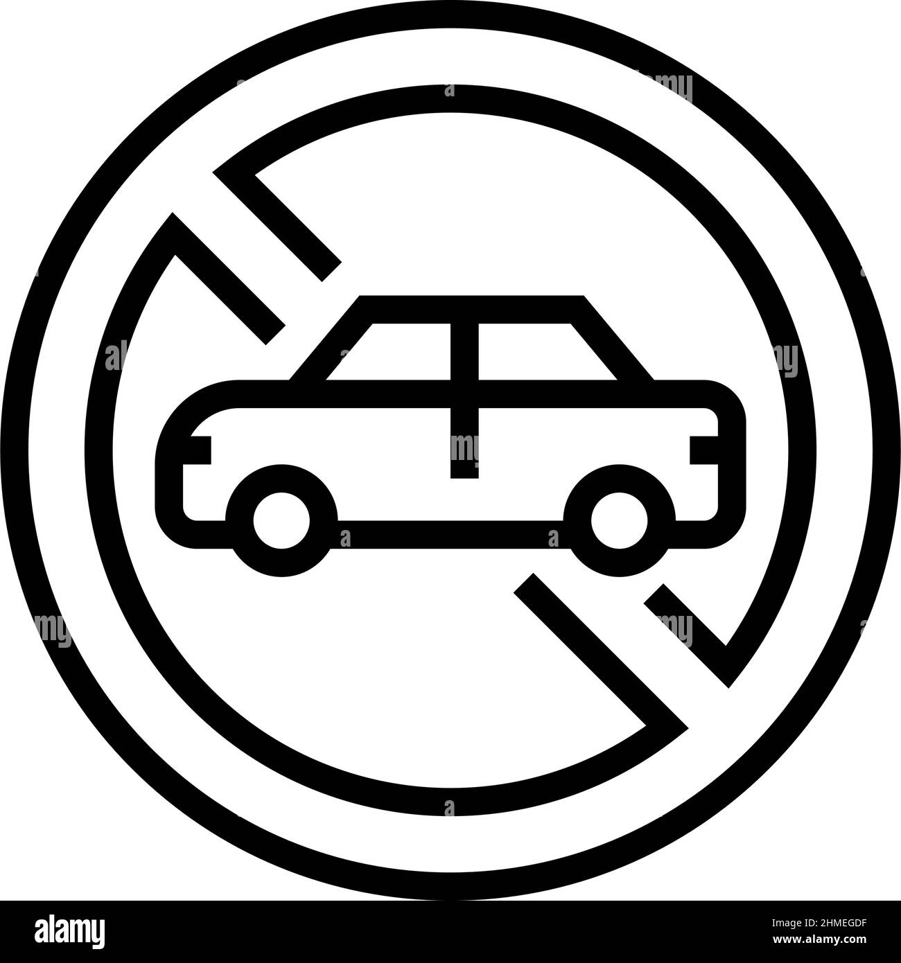 stop car line icon vector illustration Stock Vector Image & Art - Alamy