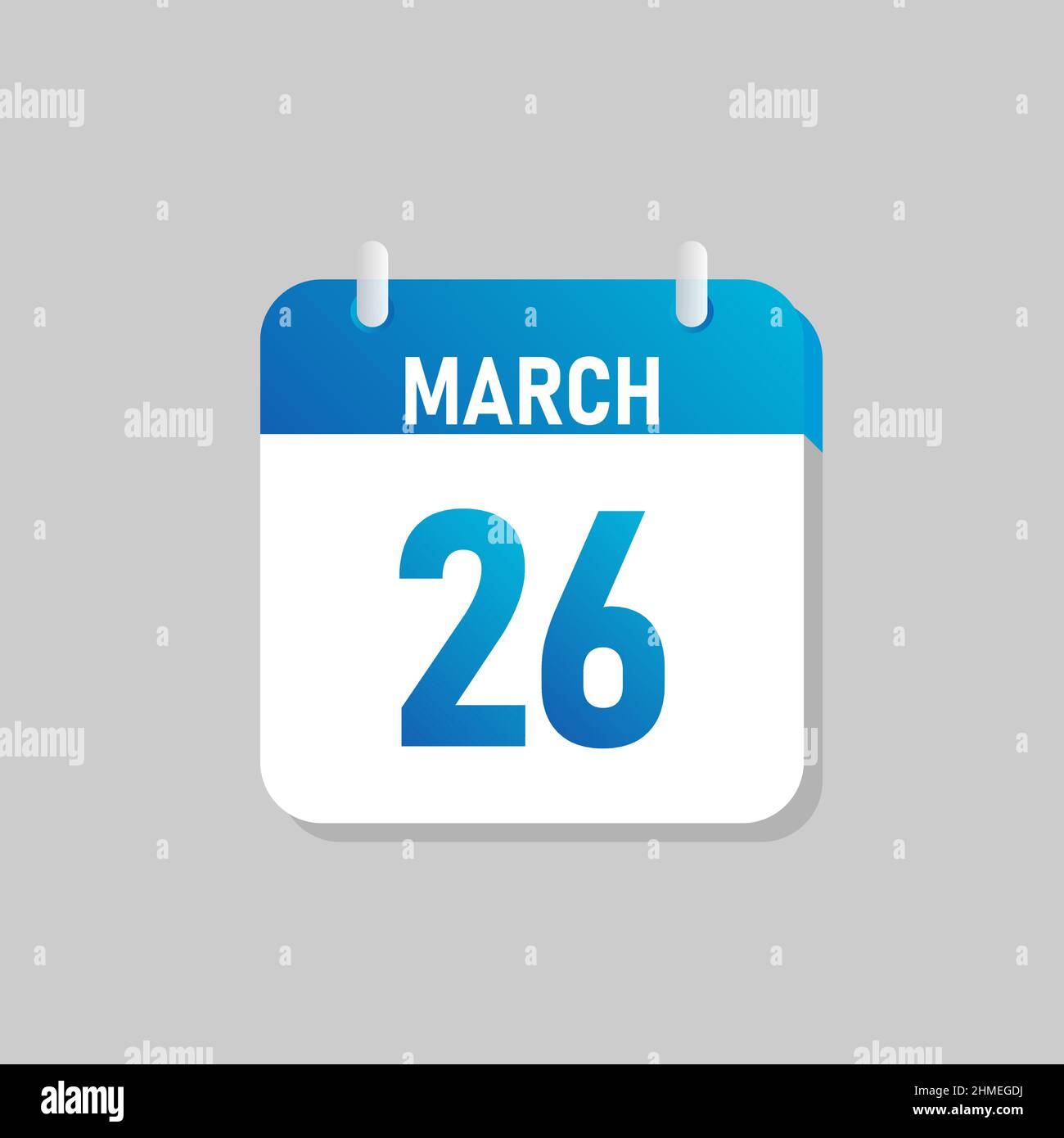 White daily calendar Icon March in a Flat Design style. Easy to edit ...