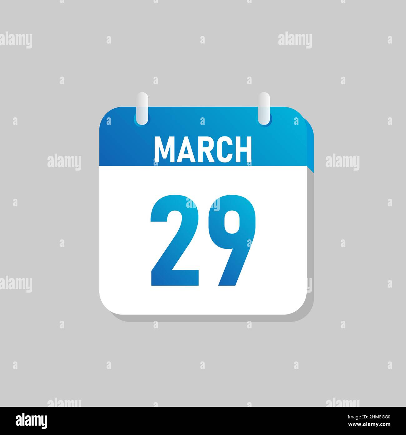 White daily calendar Icon March in a Flat Design style. Easy to edit ...