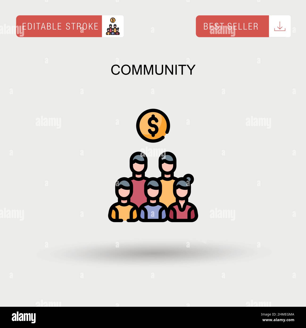 Community Simple vector icon Stock Vector Image & Art - Alamy