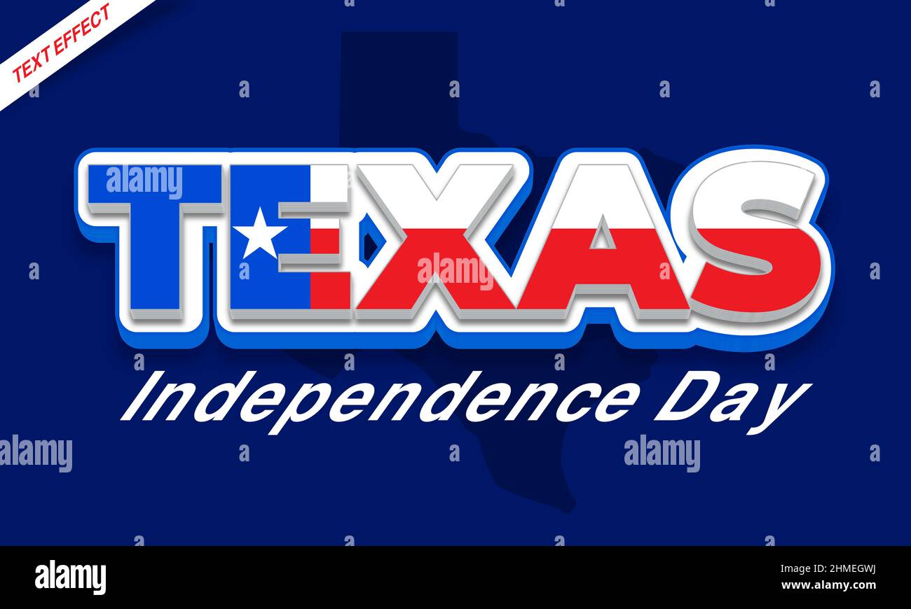 texas independence day text effect design Stock Vector Image & Art - Alamy