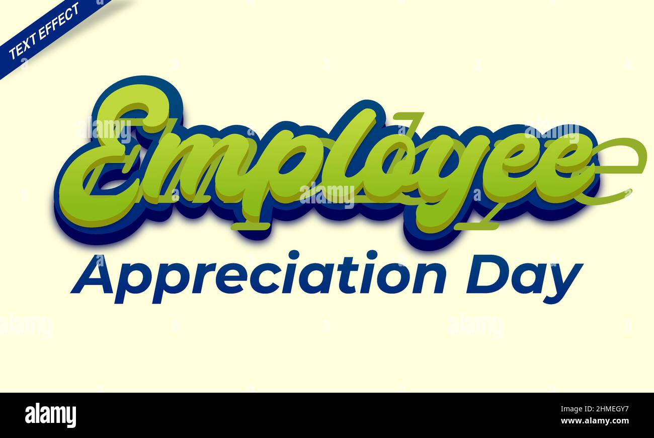 employee appreciation day text effect design Stock Vector Image & Art ...