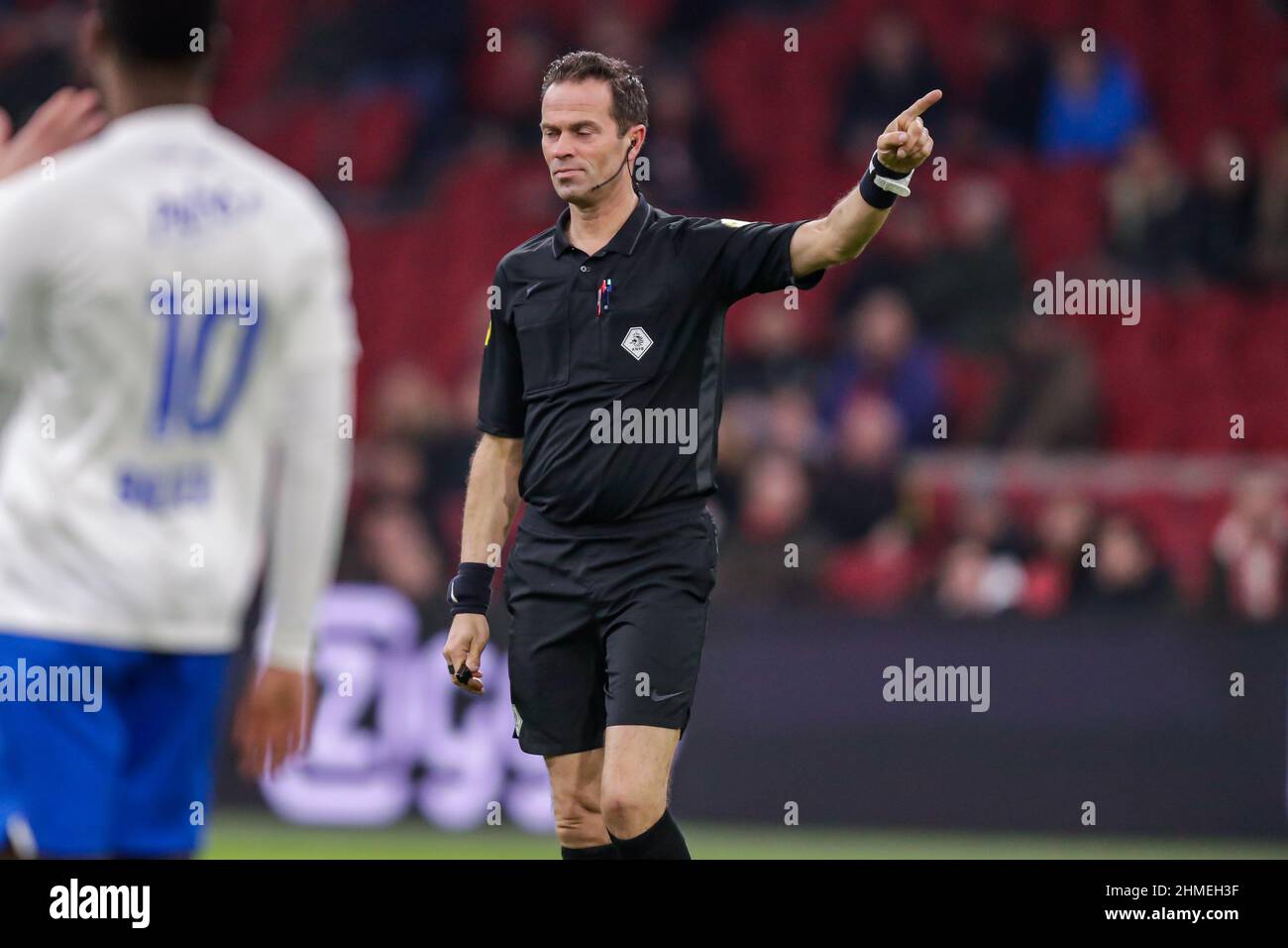 AMSTERDAM, NETHERLANDS - FEBRUARY 9: referee Bas Nijhuis during the ...
