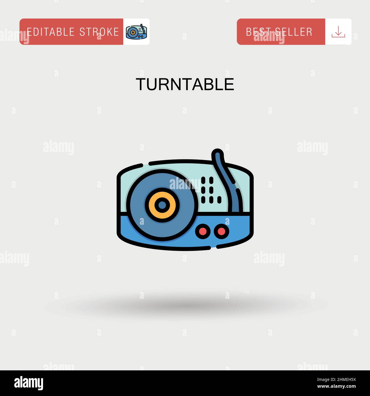 Modern turntable vector illustration with retro hi-res stock ...
