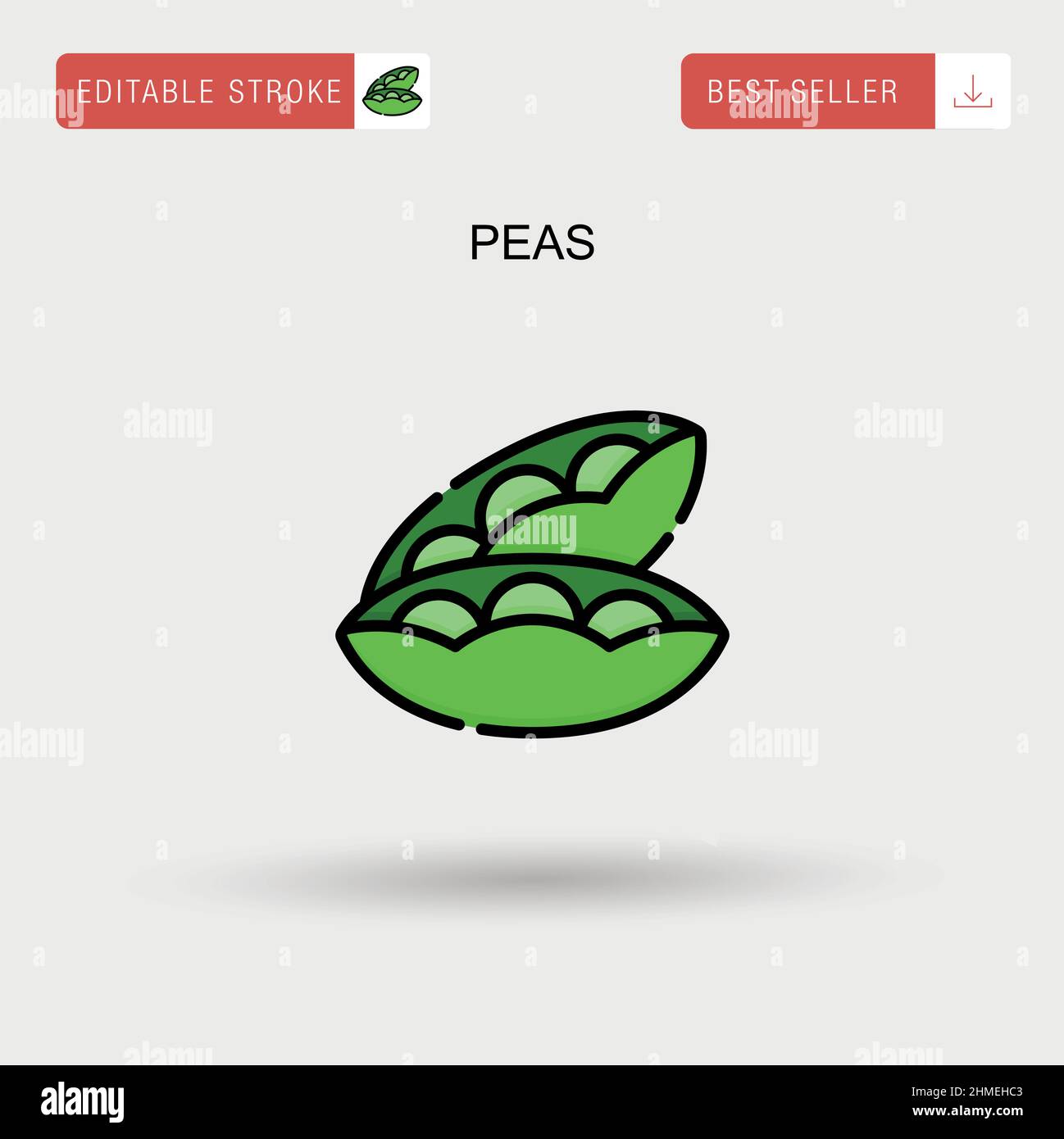 Peas Simple vector icon Stock Vector Image & Art - Alamy