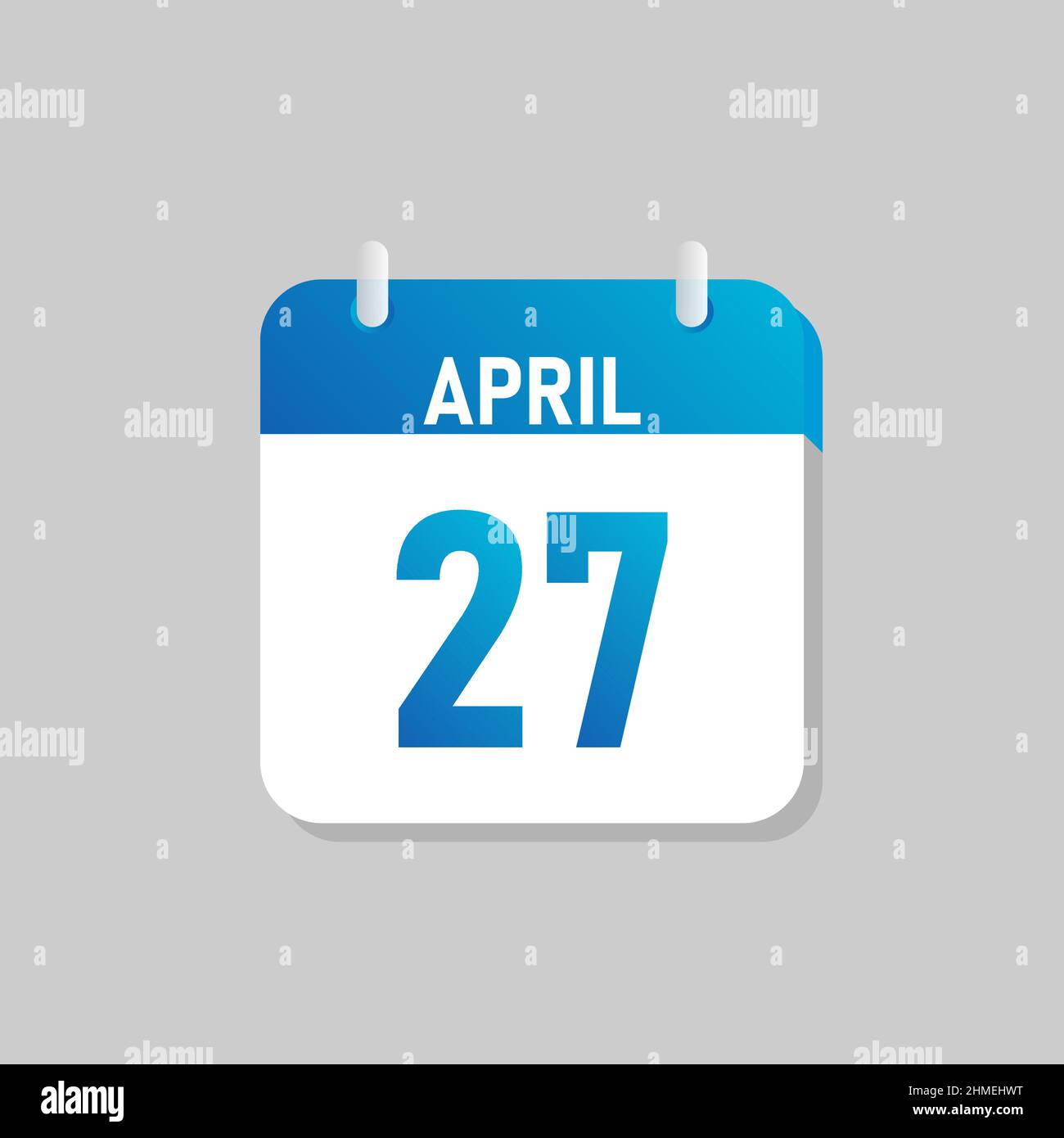 White daily calendar Icon April in a Flat Design style. Easy to edit ...