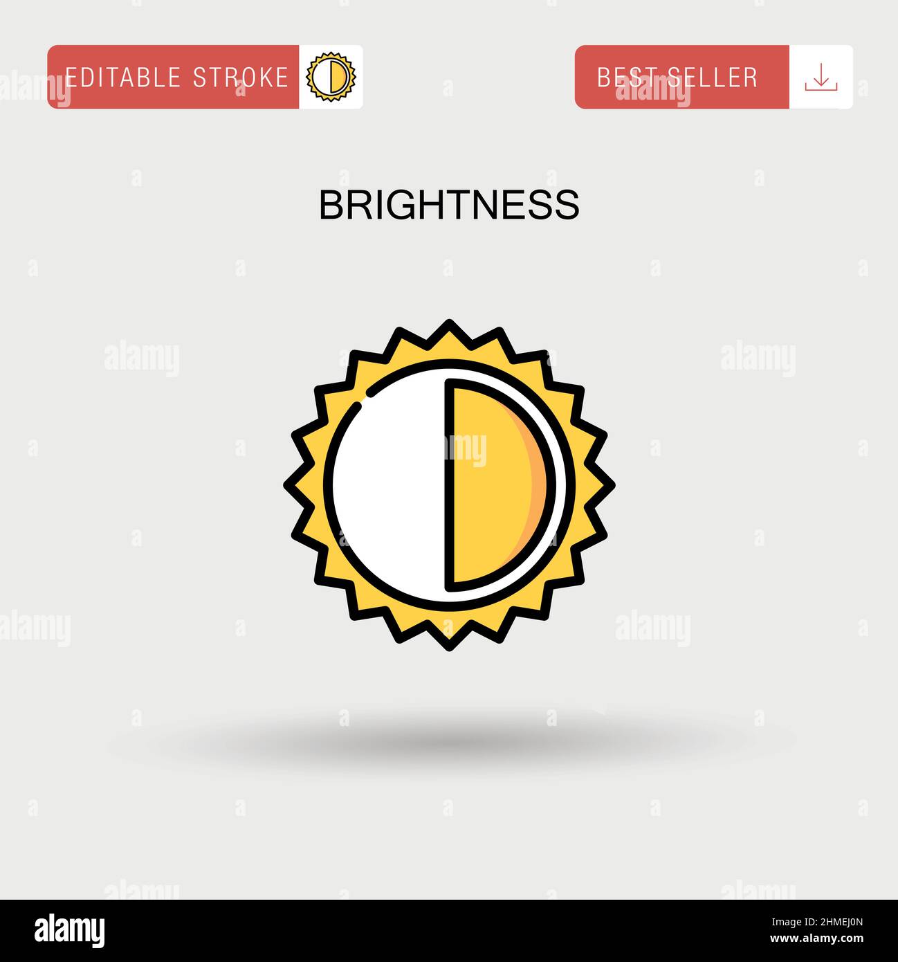 Brightness icon Stock Vector Images - Alamy