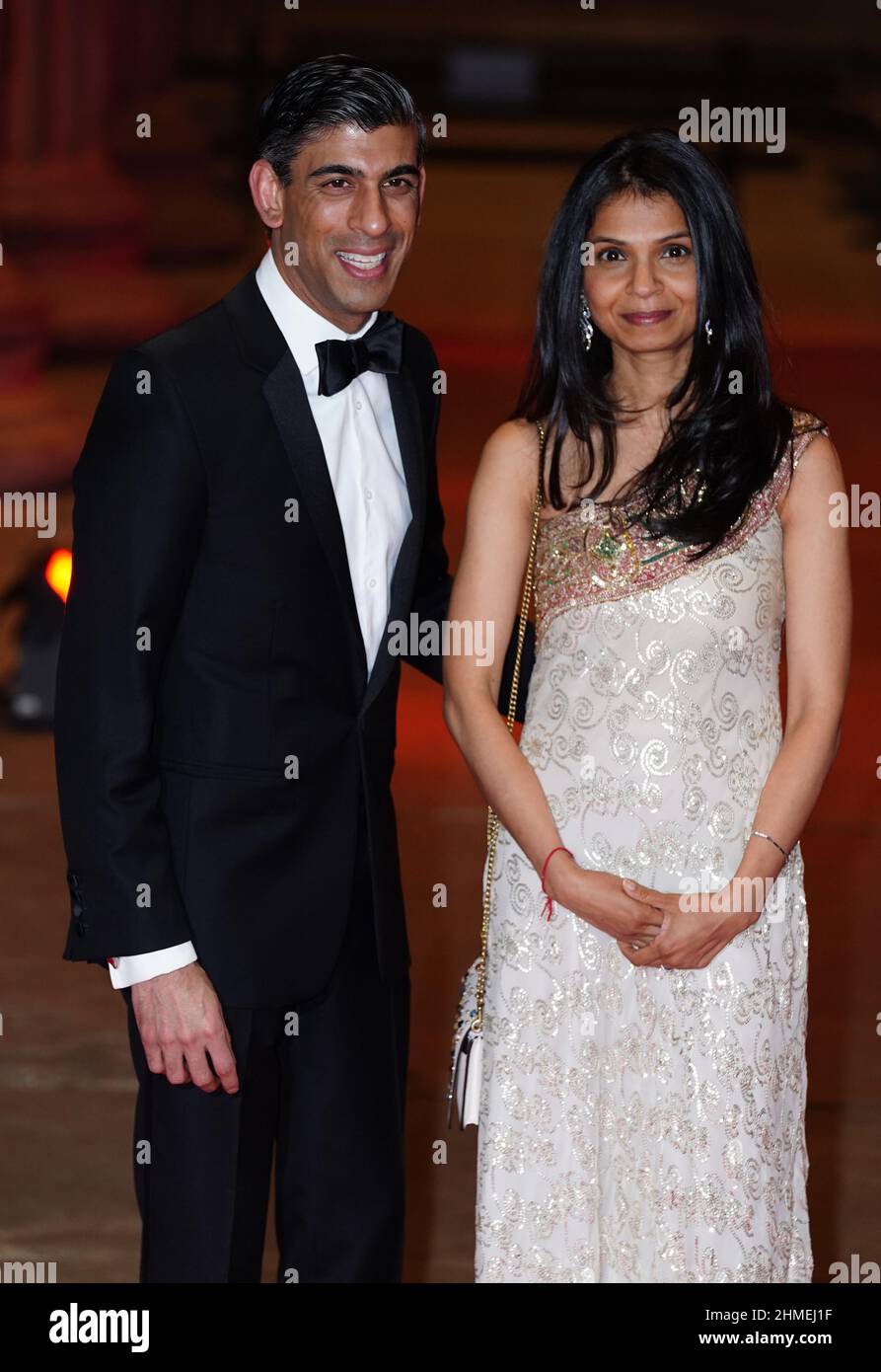 Chancellor of the Exchequer Rishi Sunak alongside his wife Akshata ...