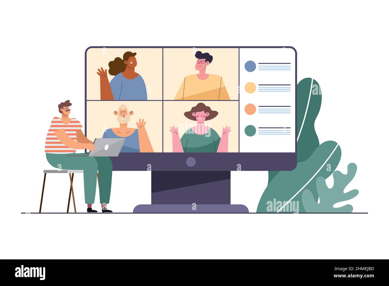Conference seated Stock Vector Images - Alamy