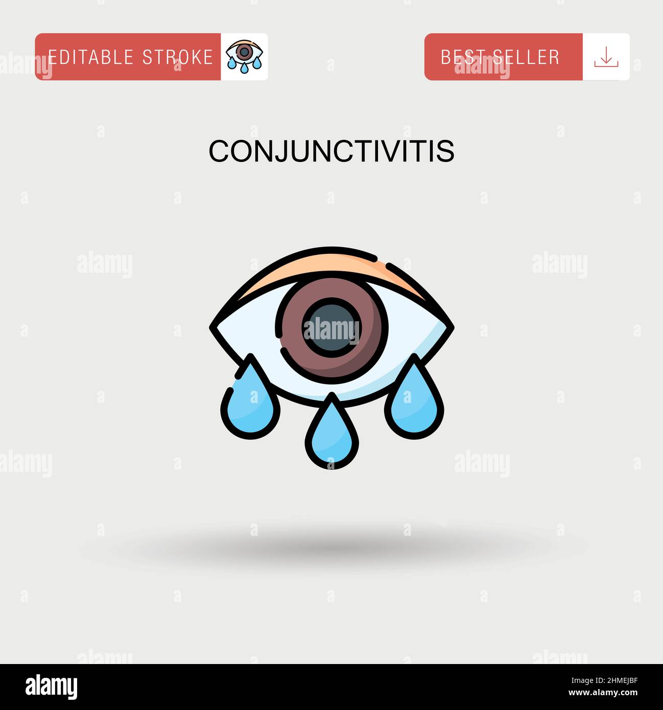 Conjunctivitis Simple vector icon Stock Vector Image & Art - Alamy